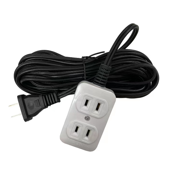 Bullet Moveable Extension Multi Function Converter Extension Black White Wire 5 Meter 2 Socket