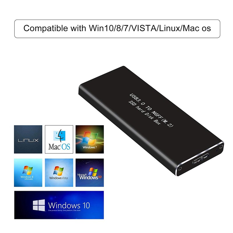 M.2 Sata Ssd To Usb 3.0 External Ssd Reader Adapter Enclosure presyo ₱437