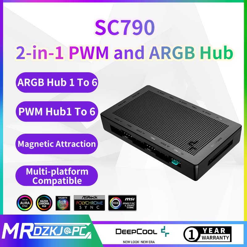 Deepcool SC790 2-in-1 PWM And ARGB Hub Case Fan 1 To 6 Light ...