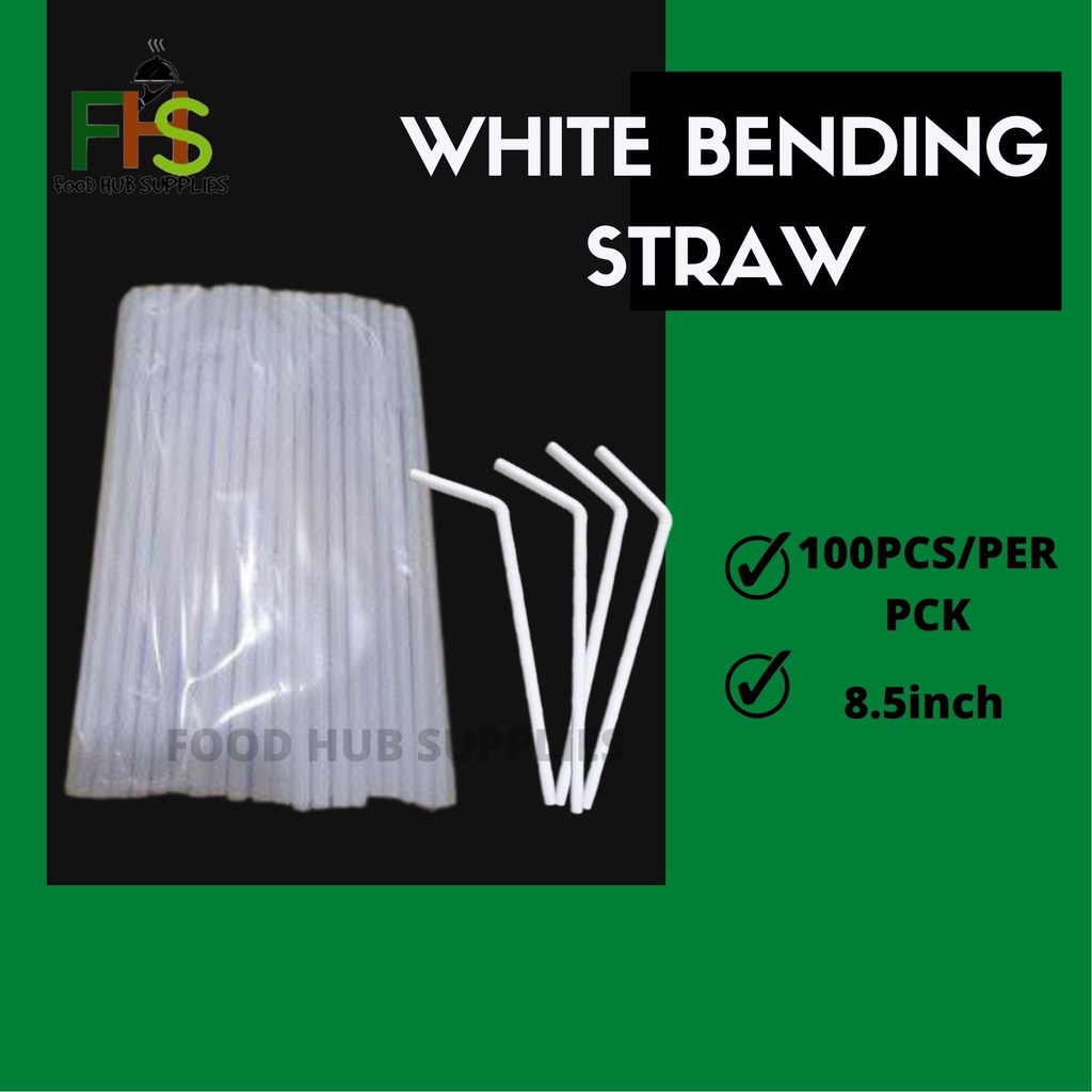 White Bending Straw 100s | Shopee Philippines