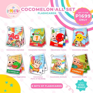 Cocomelon Flashcards ALL SET Alphabet, Shapes, Numbers, Colors, Body ...