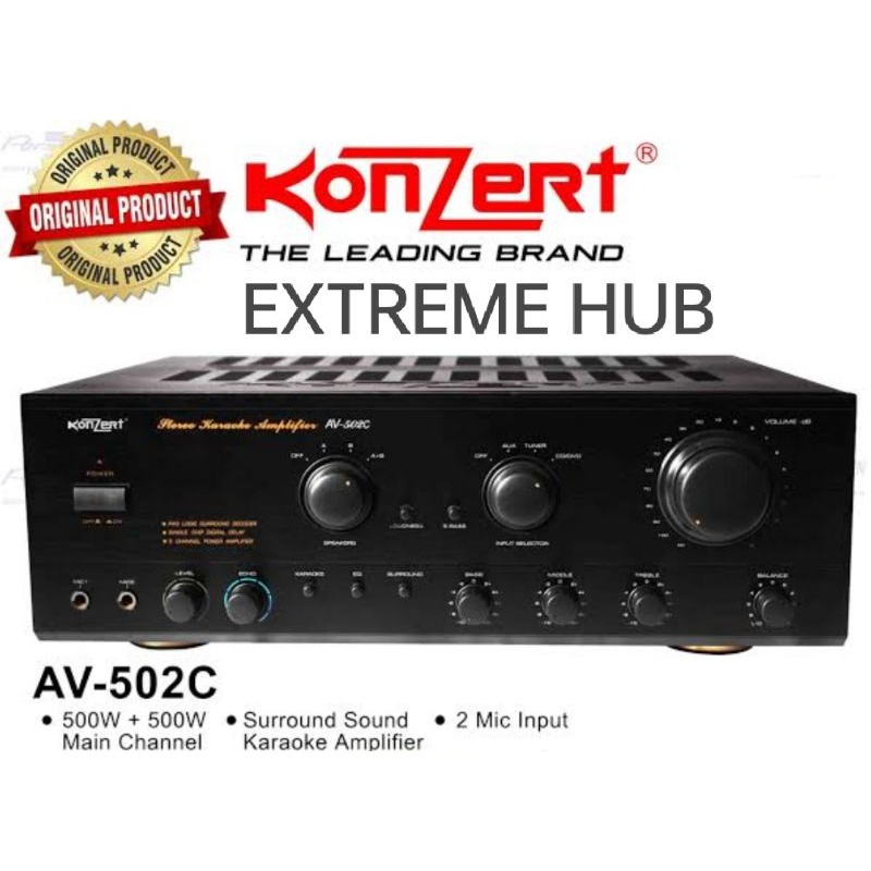 KONZERT AV-502C KARAOKE AMPLEFIER 500W x 2 | Shopee Philippines