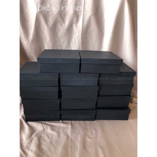 8x8x3 inches | Hard Box Black per pcs | Shopee Philippines