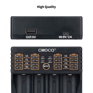 CMOCO LiitoKala Lii-402 Smart Universal Li-ion Battery 4-slot Charger ...