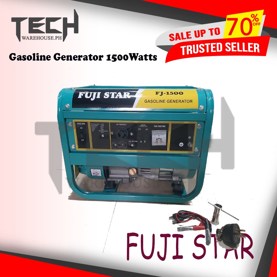 FUJI STAR Gasoline Generator 1500 Watts | Shopee Philippines