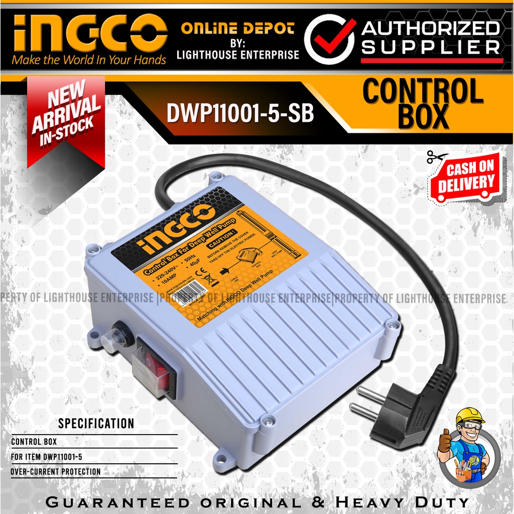 INGCO Control Box for 1.5HP Industrial Deep Well Pump DWP11001-5 ...