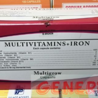 MULTIGO Multivitamins + Iron Capsule 100's | Shopee Philippines