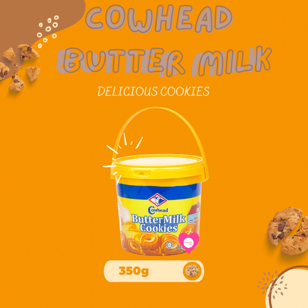 Cowhead Butter Milk Cookies Bucket 350g | Shopee Philippines