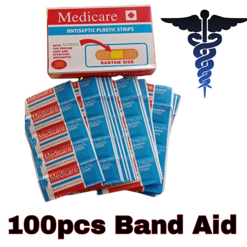 100pcs Band Aid (Antiseptic Plastic Strips) | Shopee Philippines
