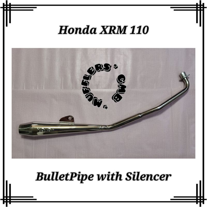 Honda XRM 110 - BulletPipe - Stainless - Muffler (with Silencer ...