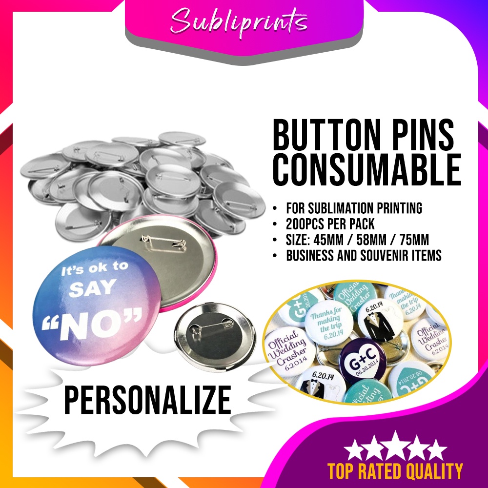 Button Pins Consumable 200pcs Advertising Promotion Gifts Souvenirs ...