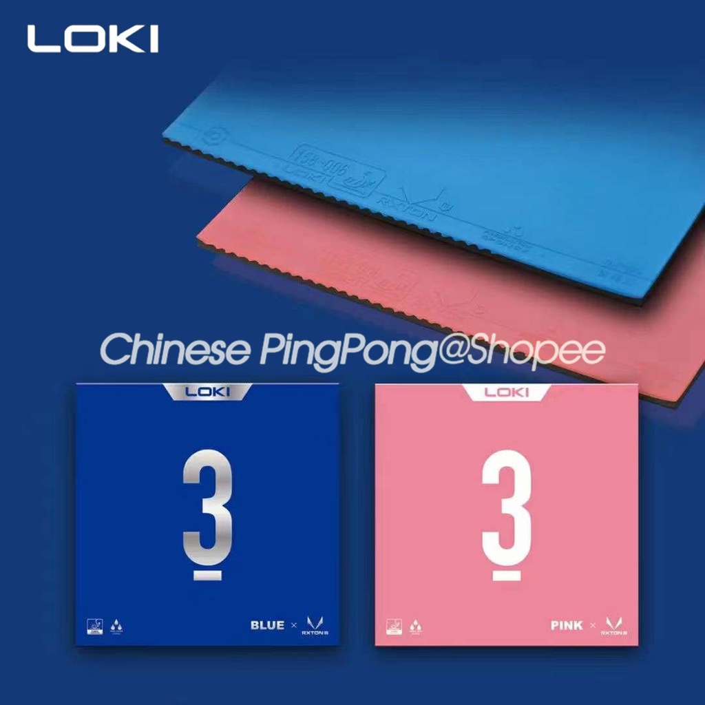 2022 New LOKI RXTON 3 MAX BLUE PINK Table Tennis Rubber COLORFUL RXTON ...