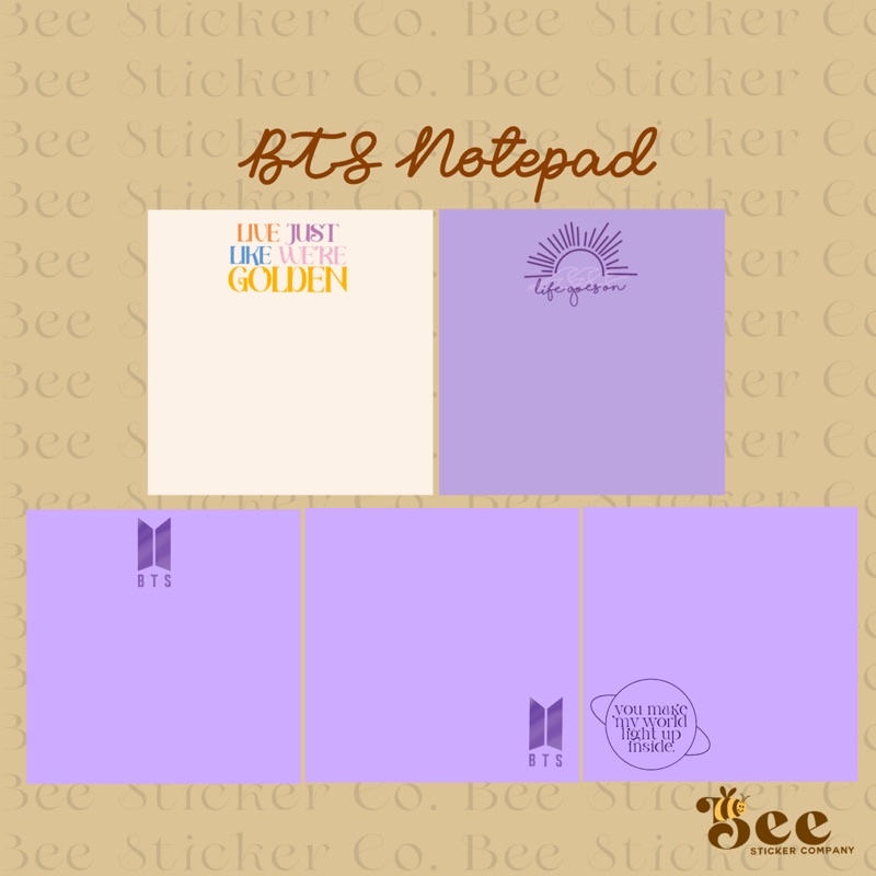 Bee Sticker Co. BTS Notepad | Shopee Philippines