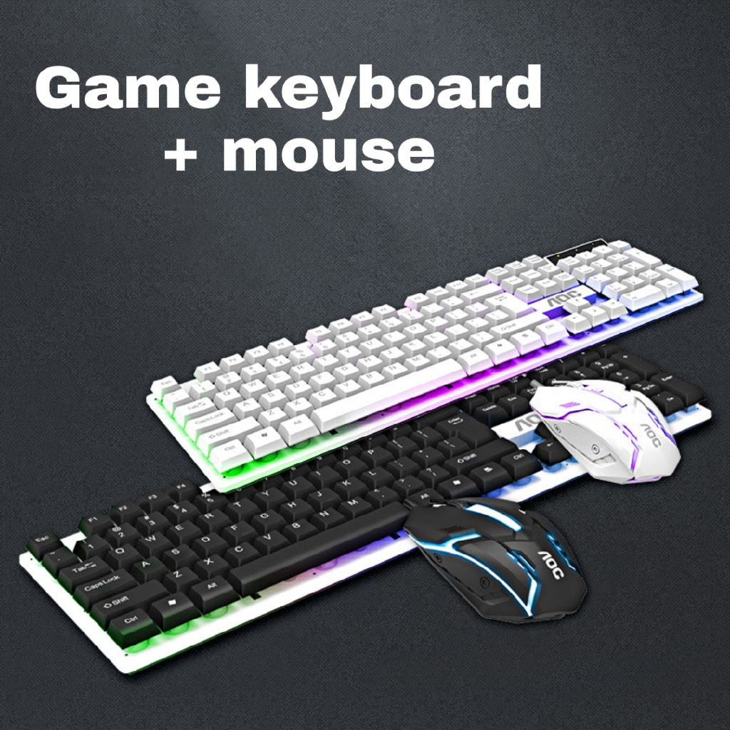 AOC KM100 Colorful LED Illuminated Backlight USB Wired Laptop PC Game ...