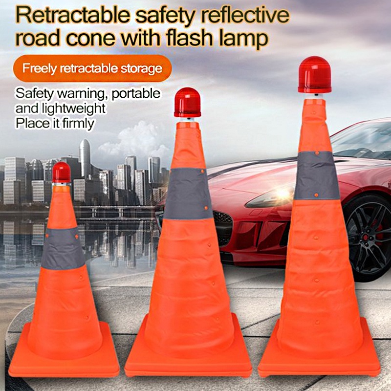 45cm Reflectorized Traffic Cone Barricades Warning-sign Road-Safety ...