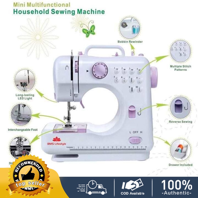 Portable Sewing Machine Mini Electric Household 12 Stitches Sewing ...