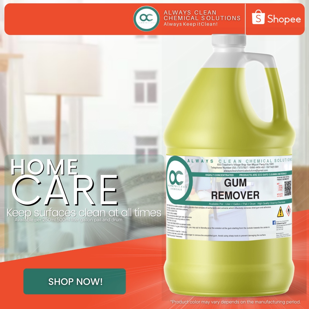 GUM REMOVER SOLUTION 1 GALLON | Shopee Philippines