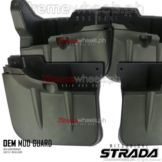 Mitsubishi Strada 2015-2018 Black Front and Rear Mudguard / Mud guard ...