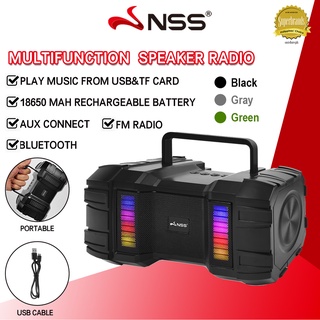 NSS Portable Outdoor Wireless Bluetooth Speaker Waterproof with FM ...