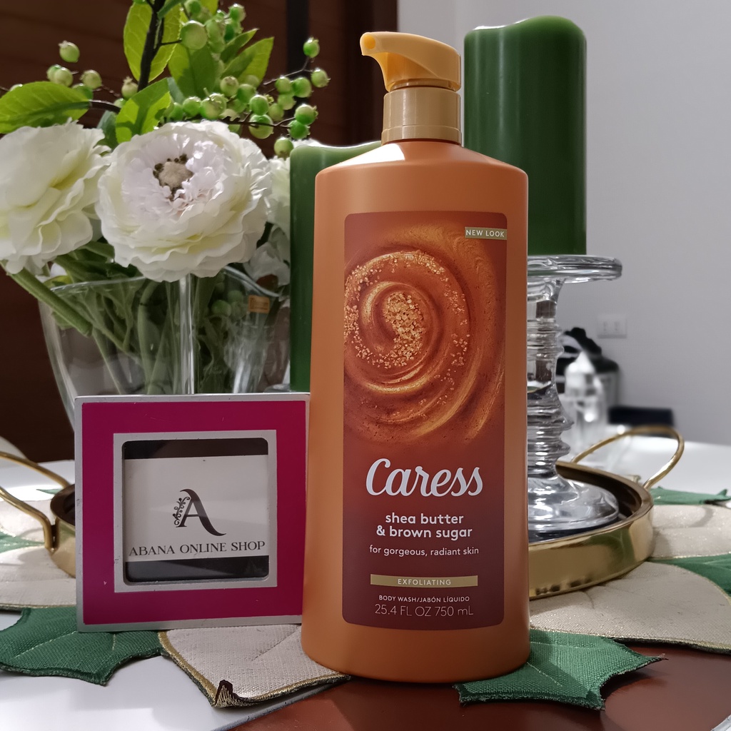 Caress Shea Butter And Brown Sugar Exfoliating Body Wash 750ml Shopee