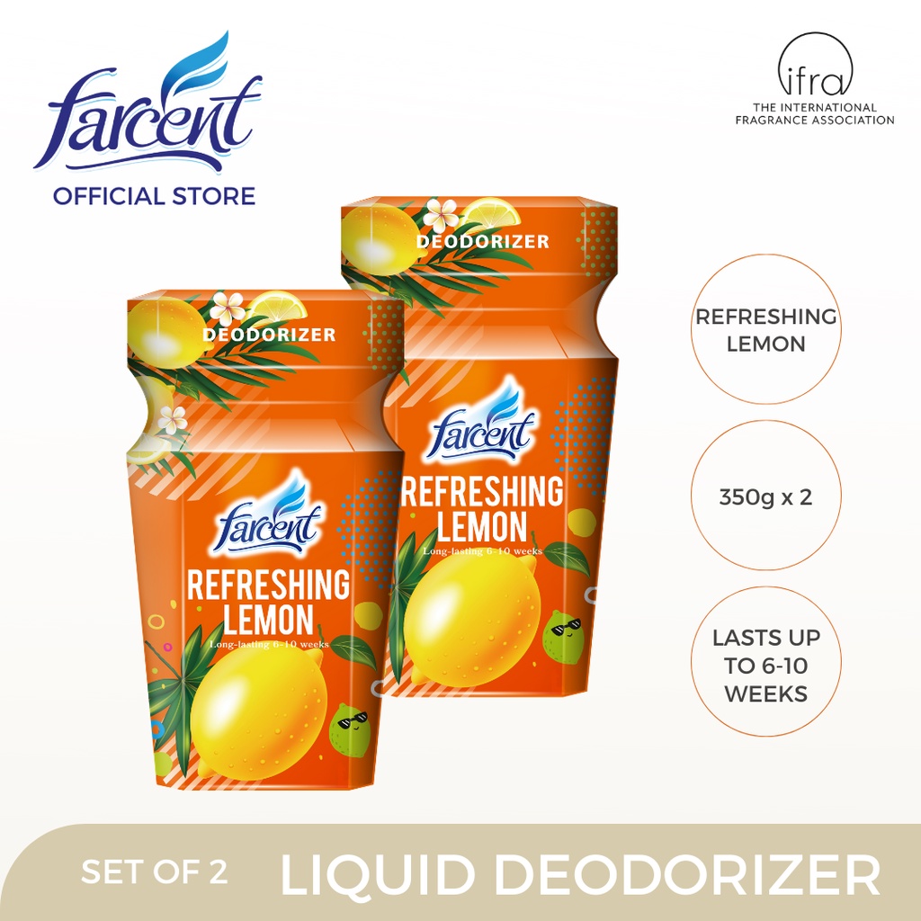 Farcent Liquid Deodorizer - Lemon Set of 2 (350ml each) | Shopee ...
