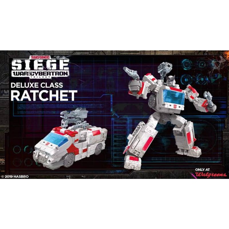 TRANSFORMERS SIEGE RATCHET DELUXE CLASS WALGREENS EXCLUSIVE | Shopee ...