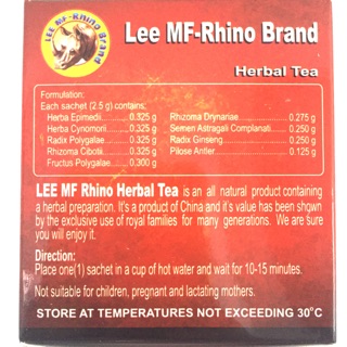 Lee MF-Rhino Brand Herbal Tea for Men (1 sachet) | Shopee Philippines