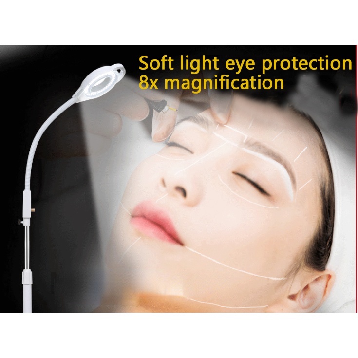 LED Magnifying Magnifier Floor Stand Lamp Glass Ligth Len Facial Light ... LED Magnifying Magnifier Floor Stand Lamp Glass Ligth Len Facial Light ...