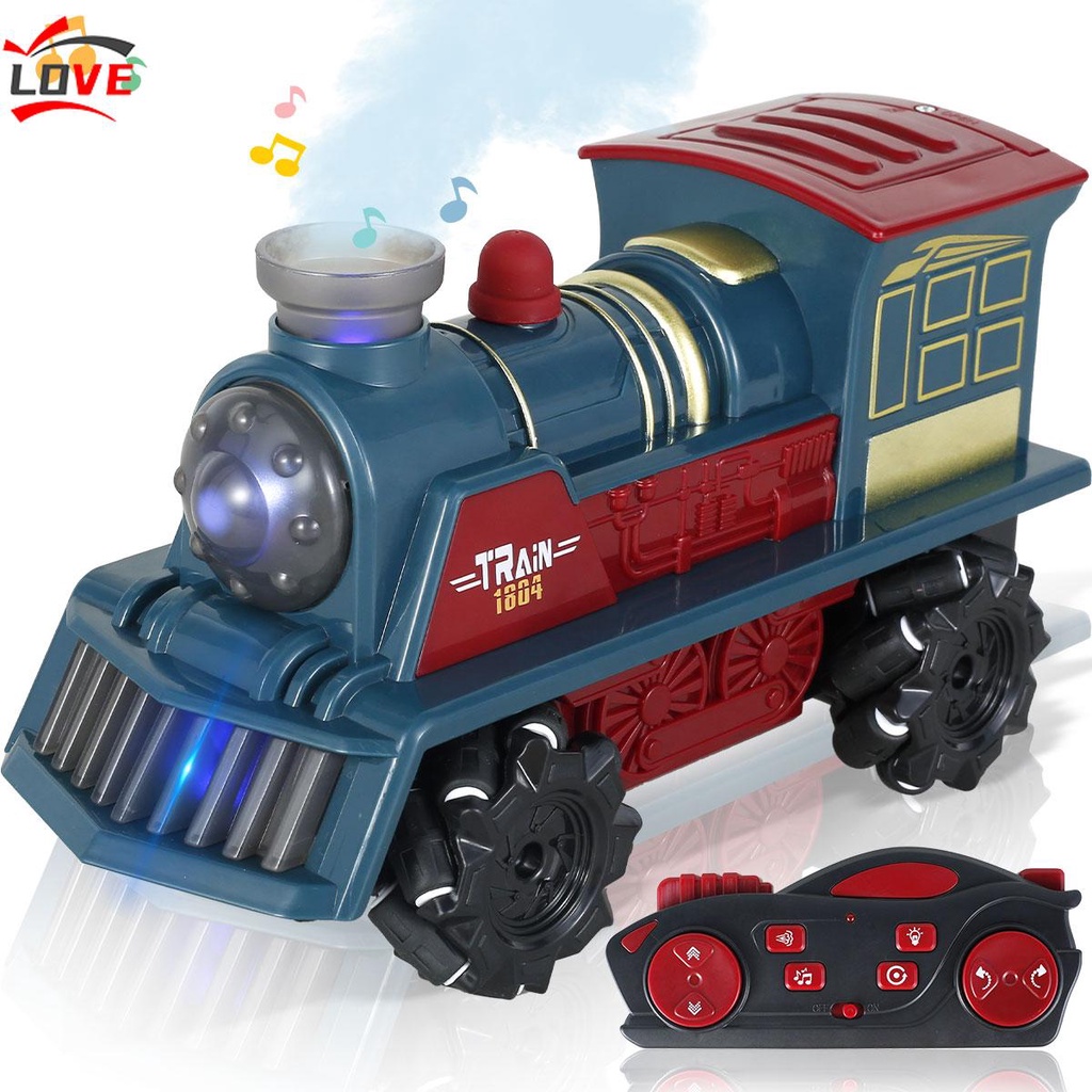 Remote Control Train Toy with Spray Sound and Light 2.4Ghz RC Drift ...