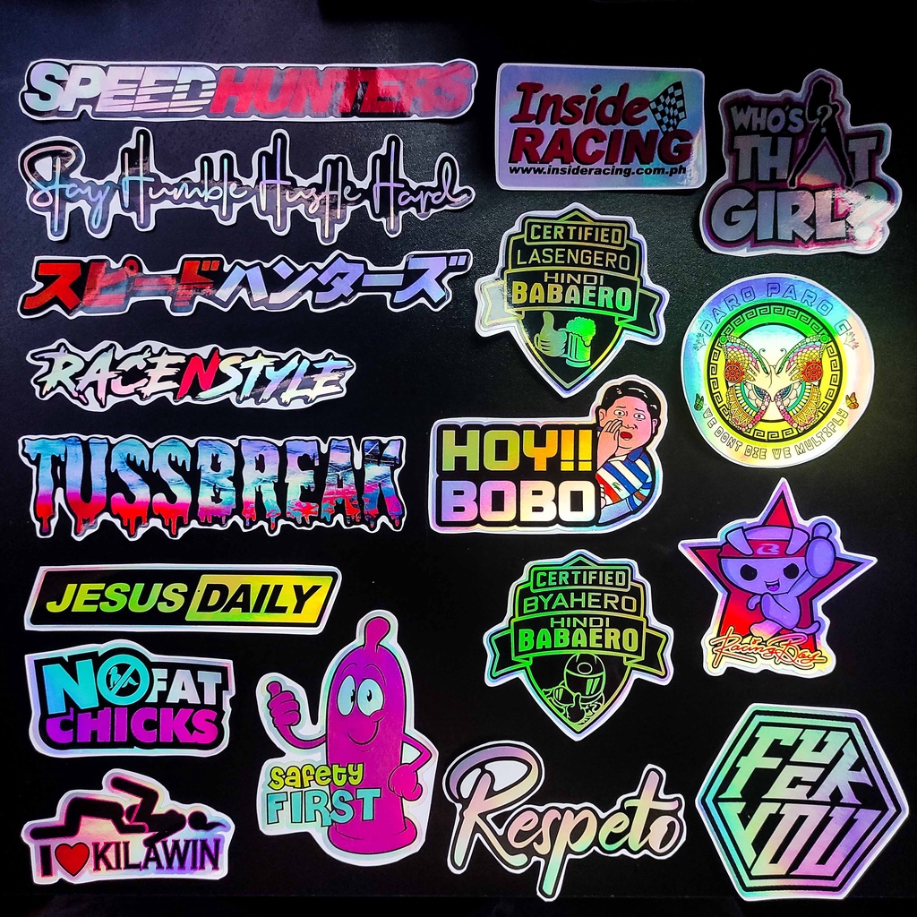 Hologram Motorcycle Car Sticker Helmet Visor Decals PART IX RaceNStyle ...