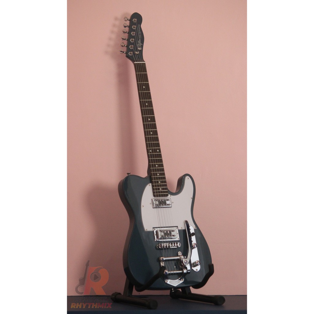 Clifton Jazz Telecaster JM-1 Humbucker Electric Guitar - Blue Green ...