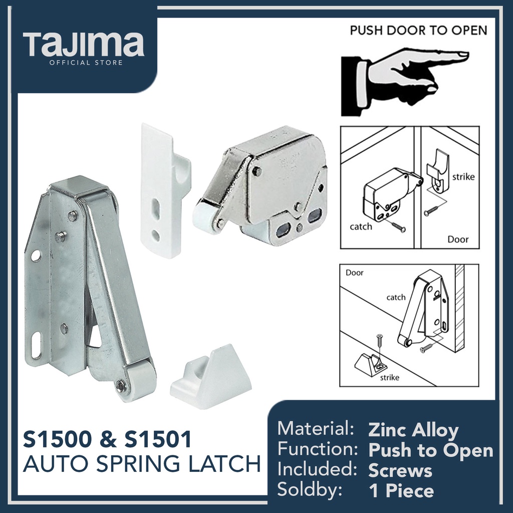 Touch Latch Automatic Spring Catch for Push To Open Door - 1PC | Shopee ...