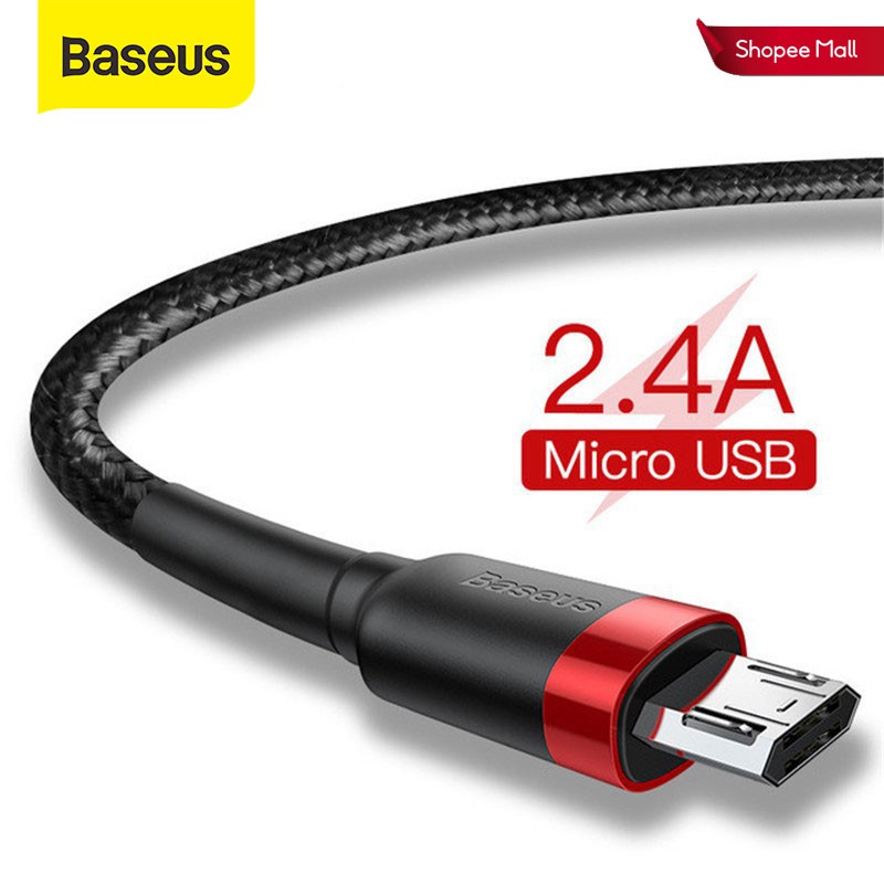 Baseus Micro USB Cable 2.4A Fast Charging for Samsung J7 Redmi Note 5 ...