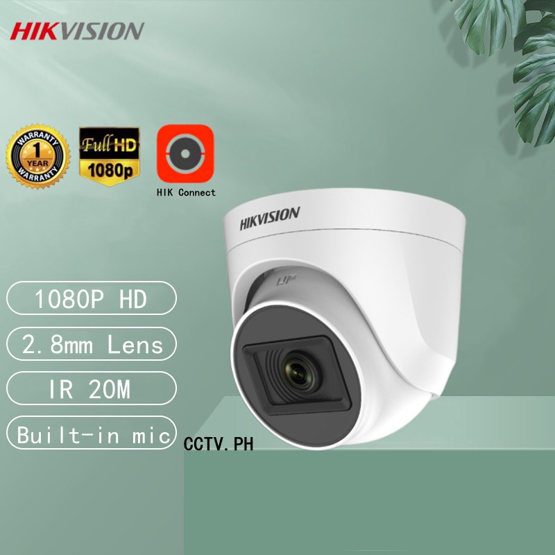 Hikvision CCTV Camera Built-in mic 2MP HD Smart IR High quality Turret ...