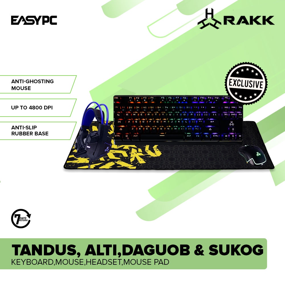 EasyPC | RAKK TANDUS Keyboard | Rakk Alti Mouse | DAGUOB Headset ...