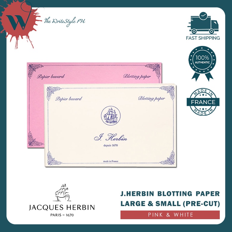 J. Herbin Blotting Paper (Pink/White) Large & Pre-cut | Shopee Philippines