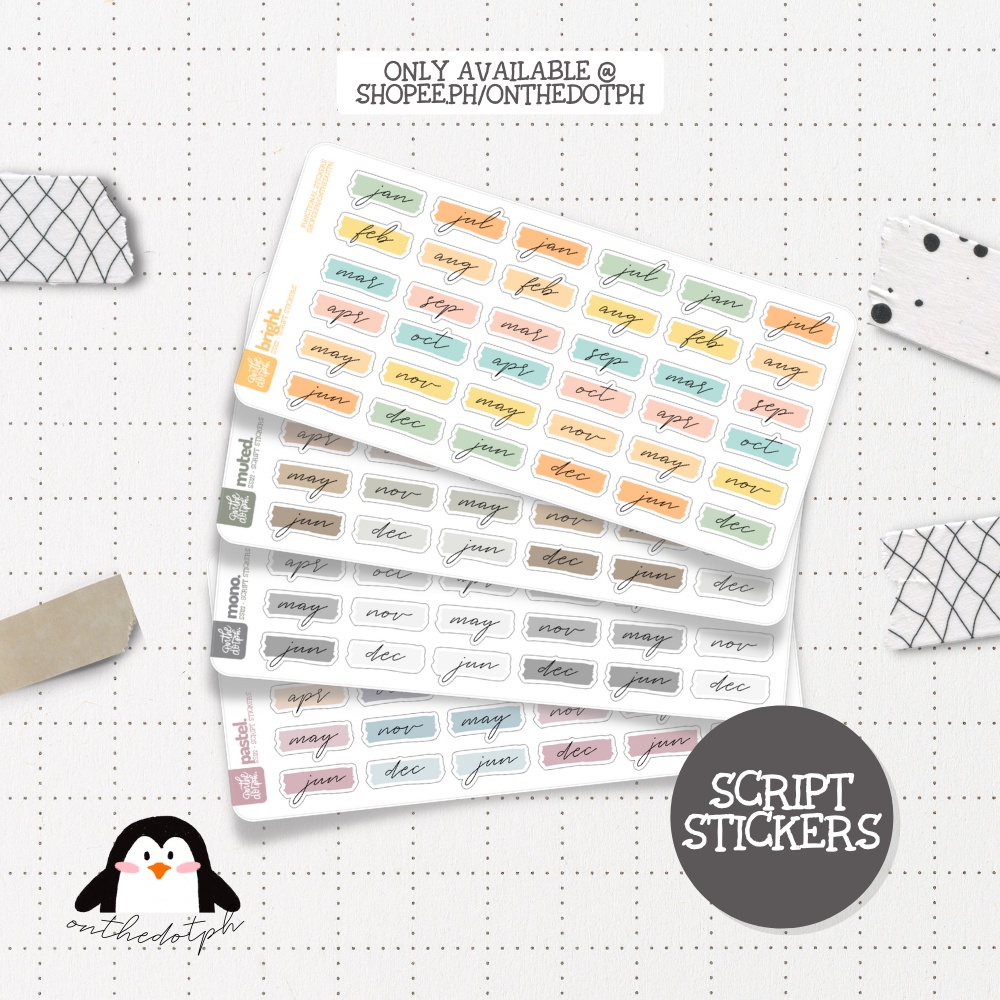 Stickers, Labels & Tags Stickers Functional script stickers etna.com.pe