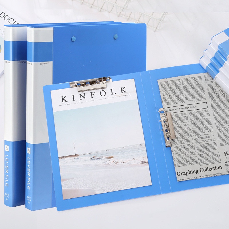 Classic Plastic Folder Single Double Clips File Folder File Clipboard ...