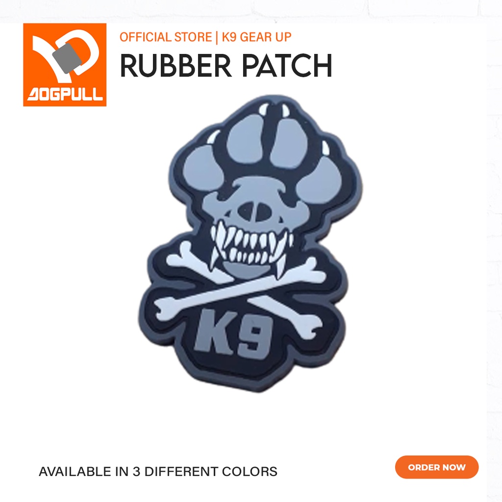 Dogpull PVC Rubberized Patch K9 Skull & Crossbones | Shopee Philippines
