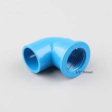 Pvc blue threaded elbow 1/2" | BeeCost