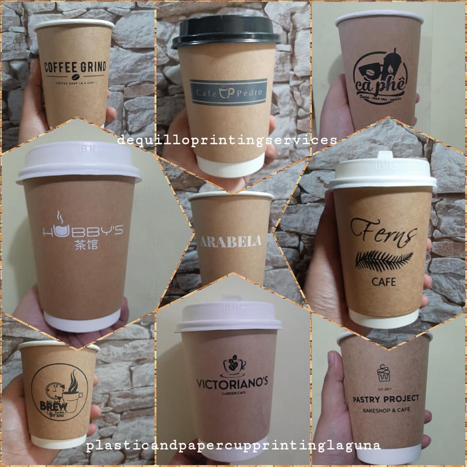 Double Wall Coffee Cup 8oz with Lid & Print (500pcs) | Shopee Philippines