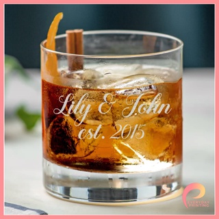 Customized Glass Text Etched Engraved (Custom Glass Cup Mug Wedding ...