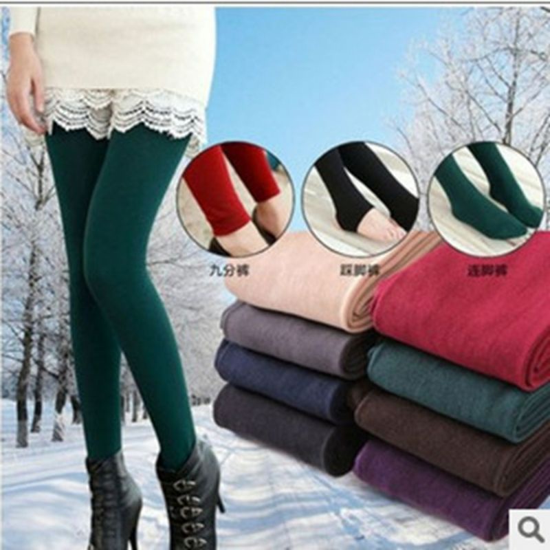 Women Warm Sexy Tights Velvet Seamless Tights Foot Pantyhose Winter ...