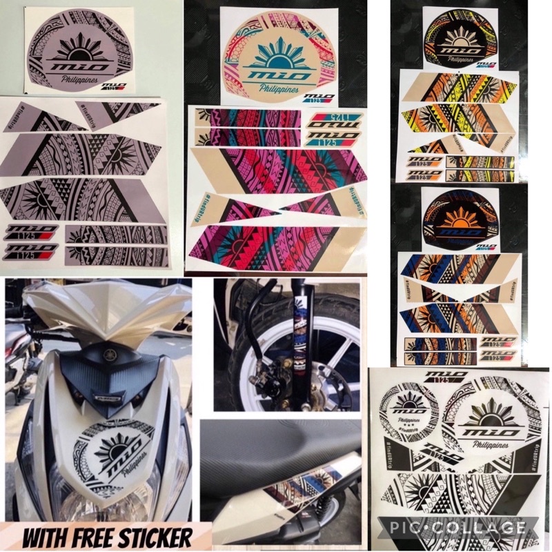 MIO i125 M3 SET #findurtrip DECALS PRINTED LAMINATED | Shopee Philippines