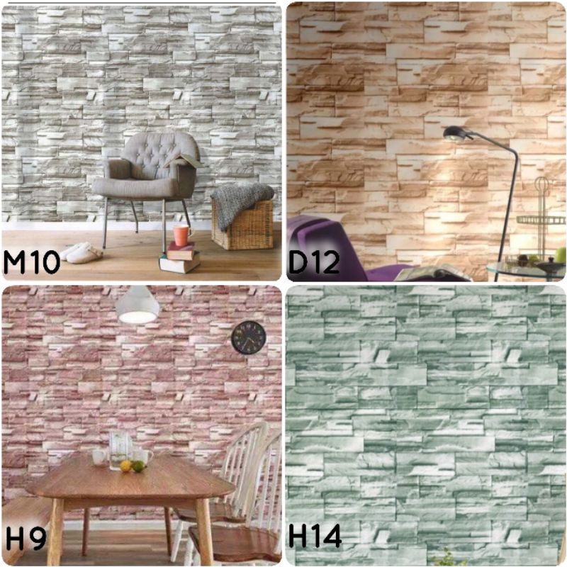 Aceking Wallpaper Bricks 3D Imitations self adhesive 10meters by 45cm ...