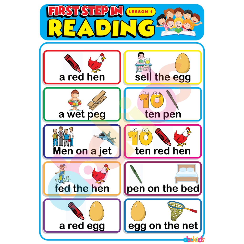 First Step in Reading - Laminated in A4 Size Bond Paper | Shopee ...
