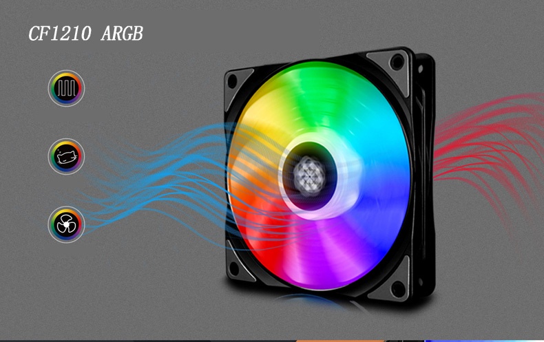 DEEPCOOL CF120 ARGB 120mm Addressable RGB Fan 5V 3PIN interface ...