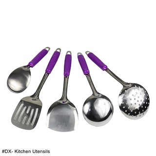 【LX♥SAVER 】Stainless Steel Cooking Utensils Slotted Turner Ladle ...
