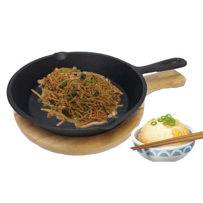SIzzling Pan with Wooden Holder Cast Iron Sisig Plate ( 2 available ...