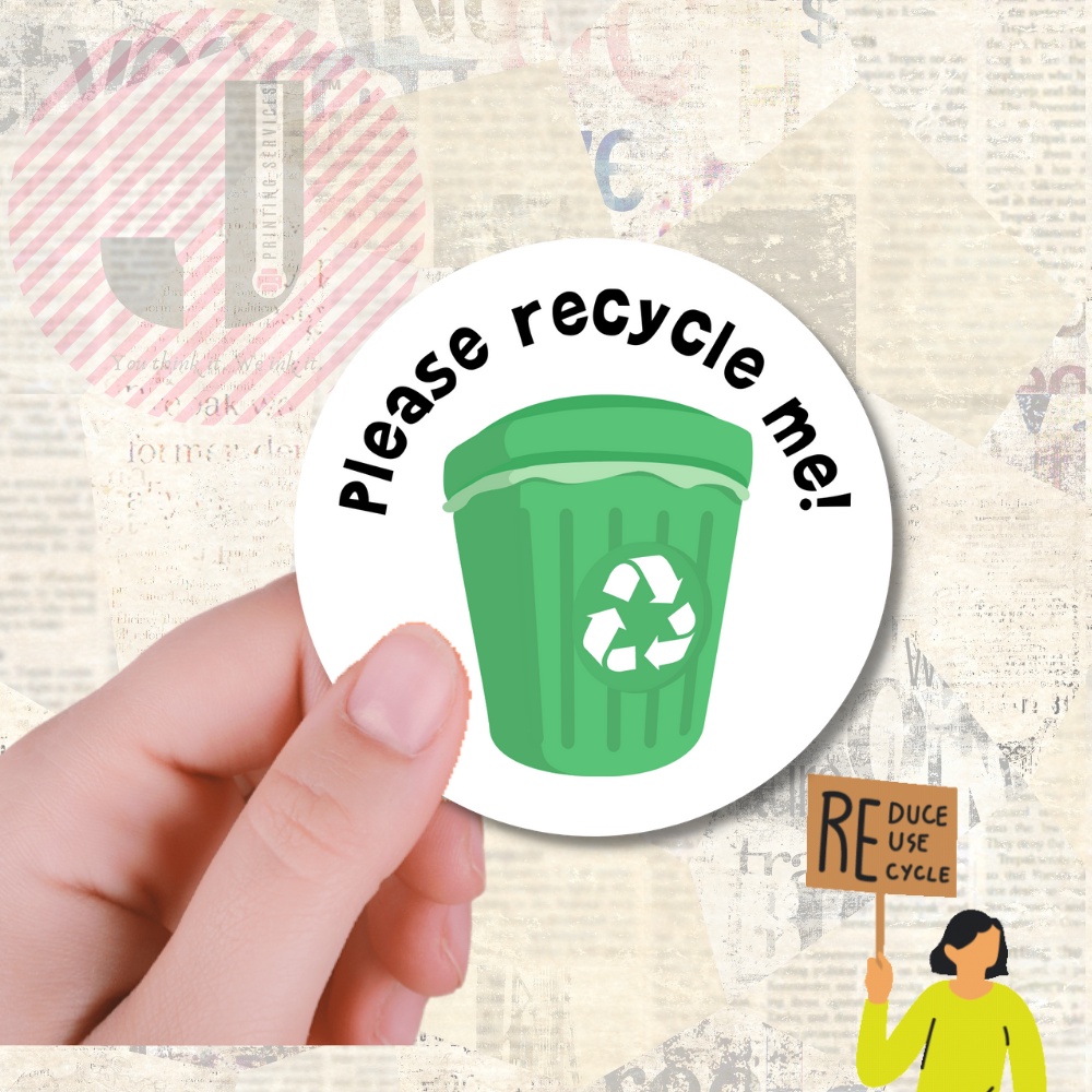 Please Recycle Me Stickers |Eco Friendly Reminder Stickers To Add To ...